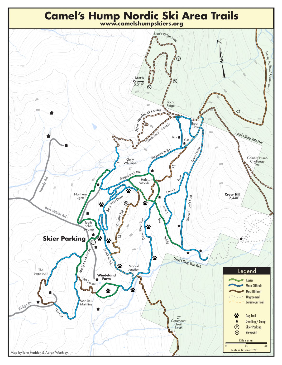 Trail Map – Camels Hump Nordic Ski Area